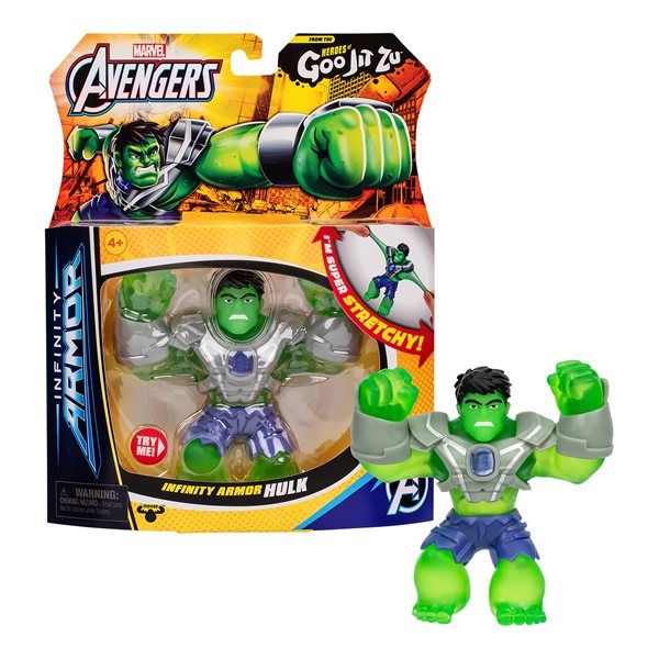 Heroes of Goo Jit Zu Marvel Infinity Armor Hulk – Stretchy, Squishy ...