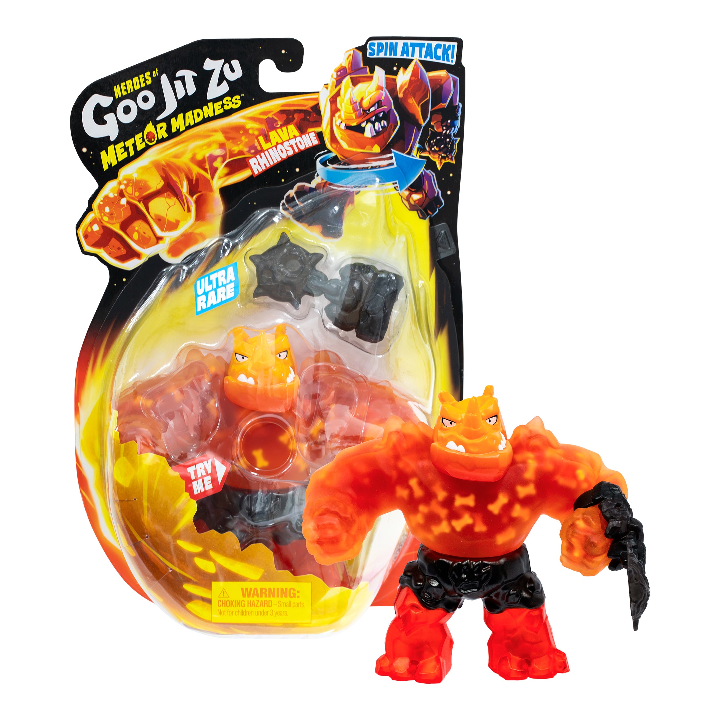 Heroes of Goo Jit Zu Meteor Madness Lava Rhinostone Hero Pack ...