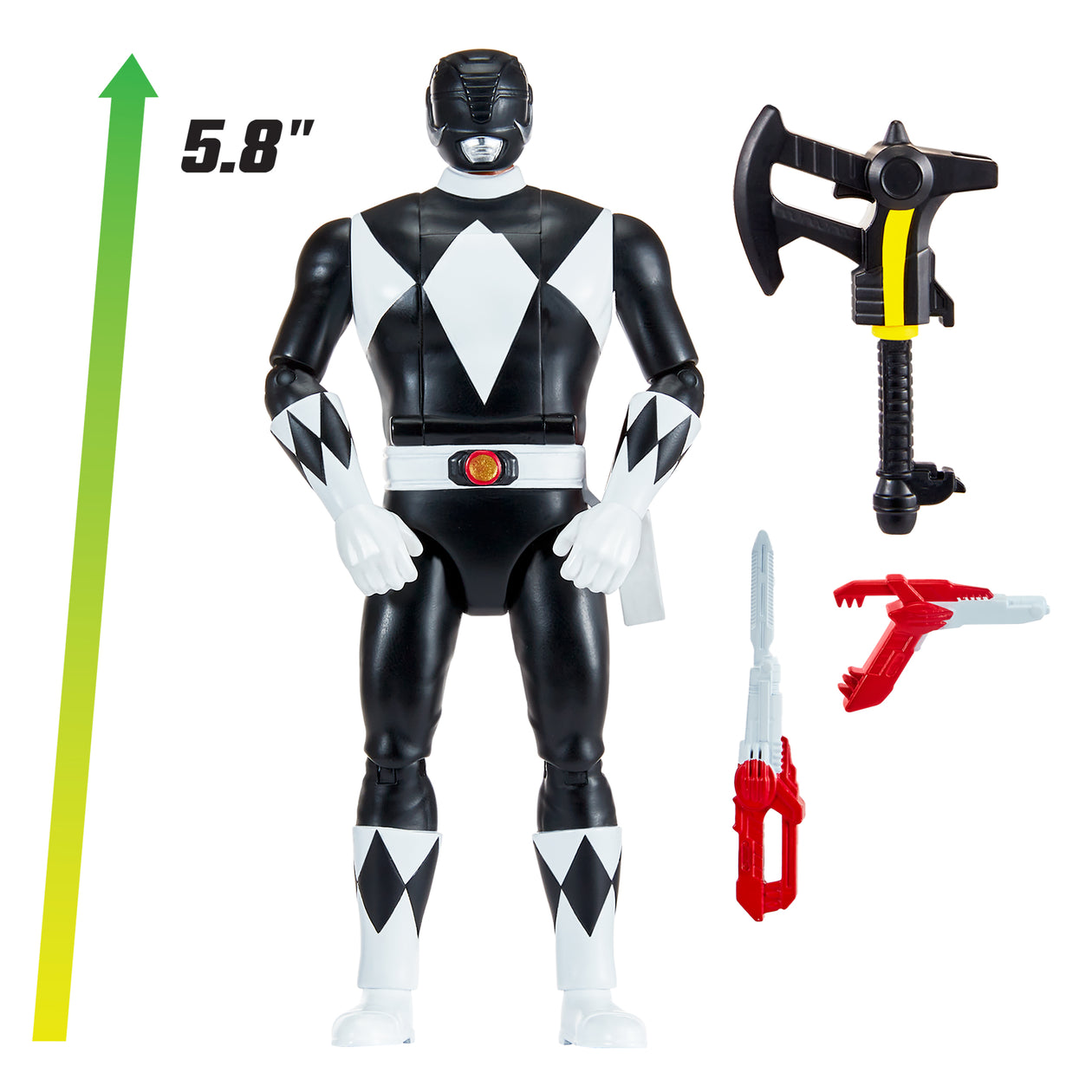 Mighty Morphin Power Rangers Auto-Morphin Black Ranger Figure ...